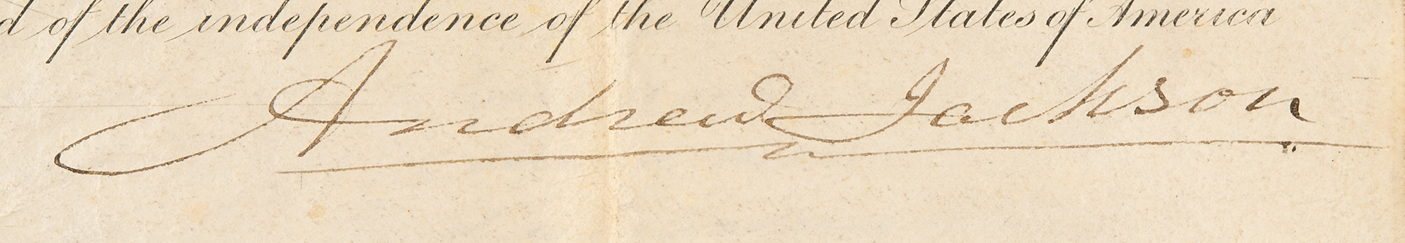 Andrew Jackson Patent Document Signed as President | RR Auction