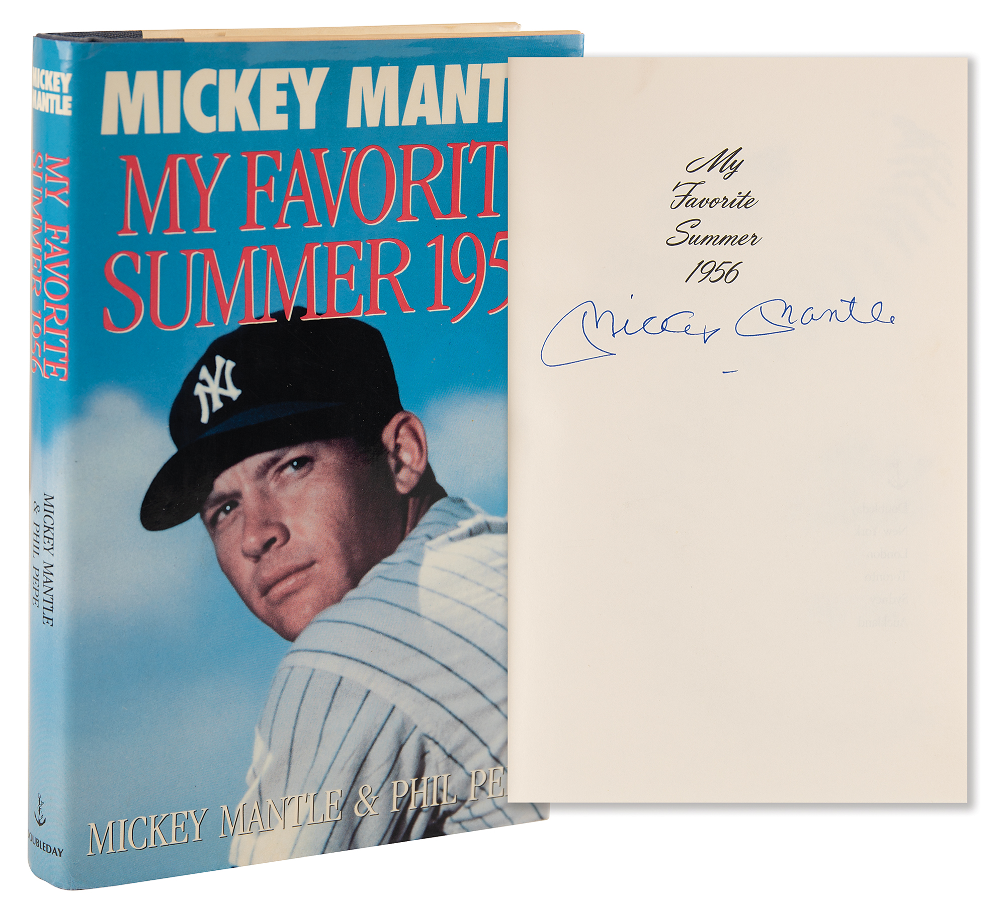 Mickey Mantle Signed Book - My Favorite Summer 1956 | RR Auction