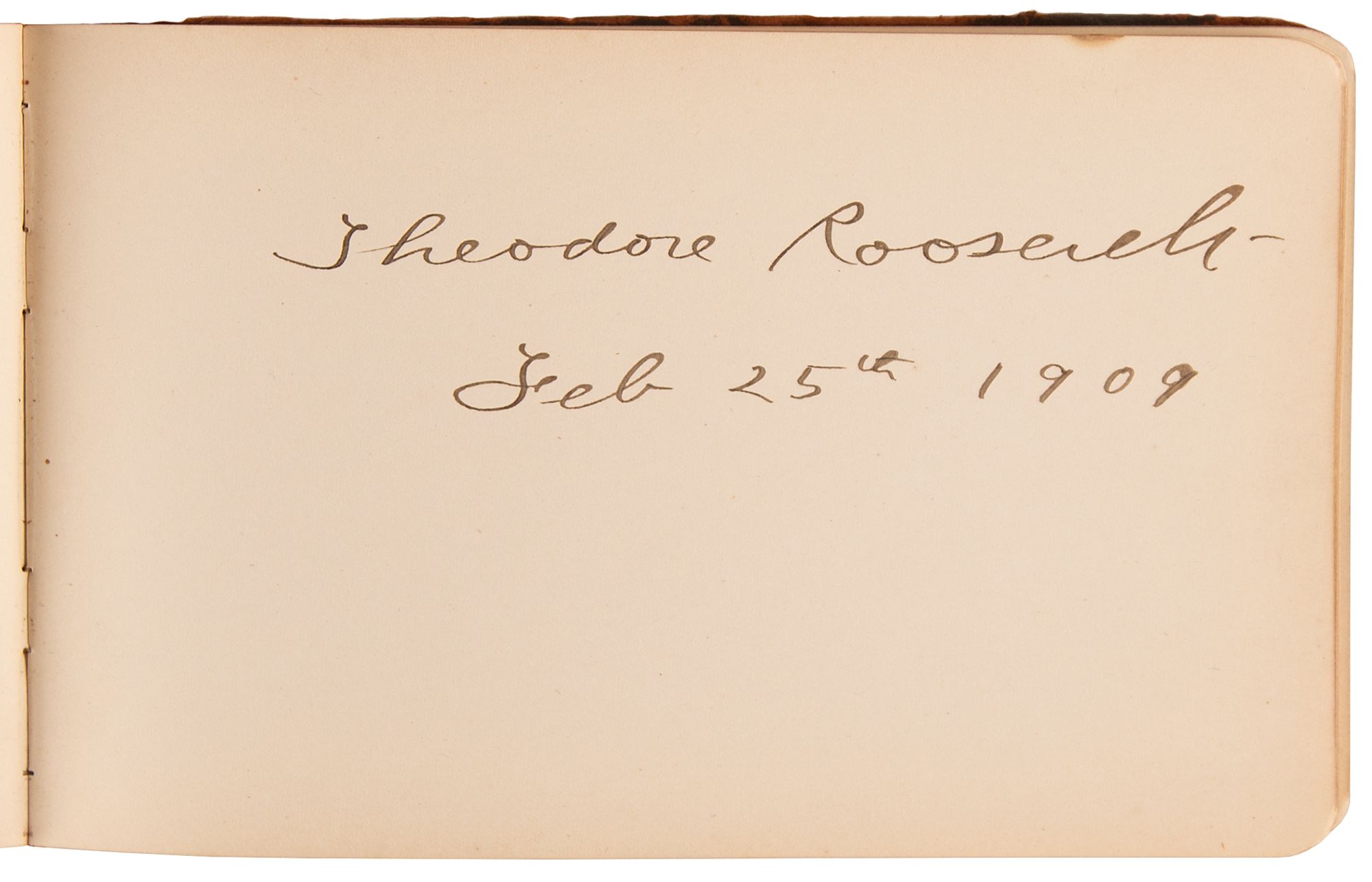 Theodore Roosevelt Signature as President with Original 'Teddy Bear'