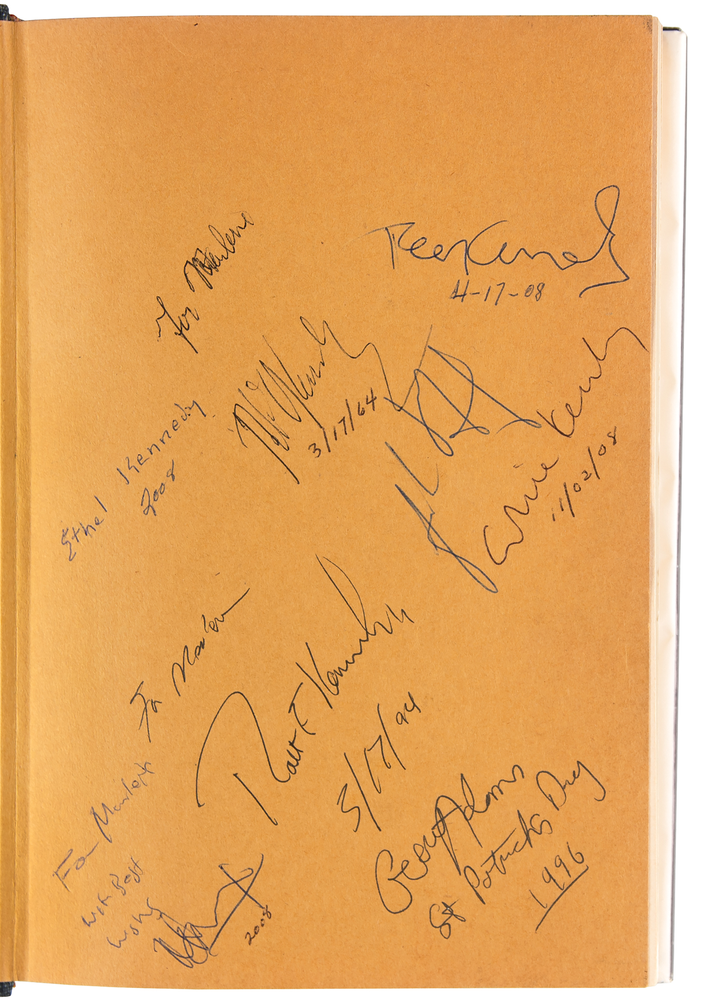 Kennedy Family Signed Book - Profiles in Courage, with RFK, RFK Jr.,