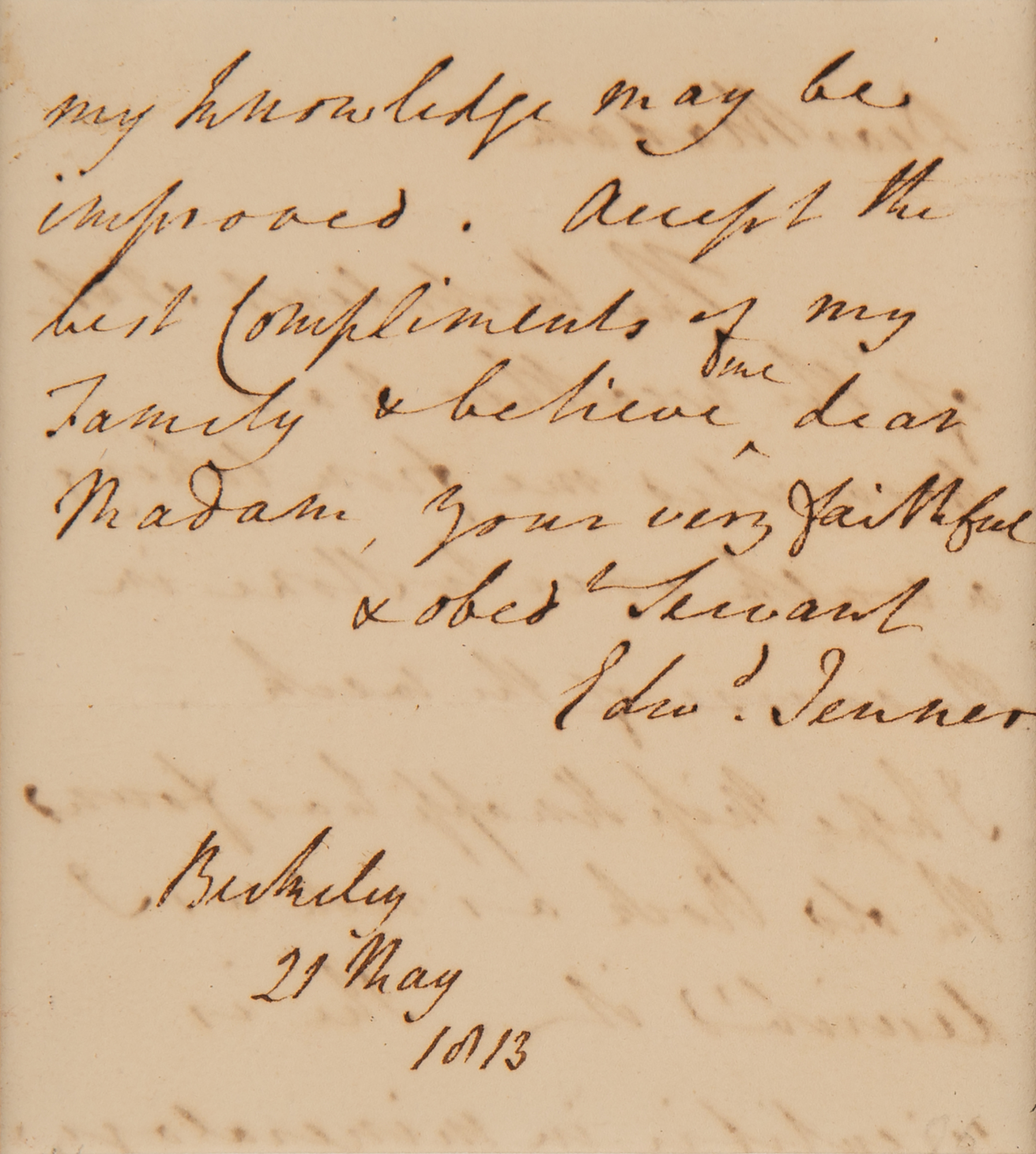 Edward Jenner Autograph Letter Signed on Fossil Hunting: "I hope