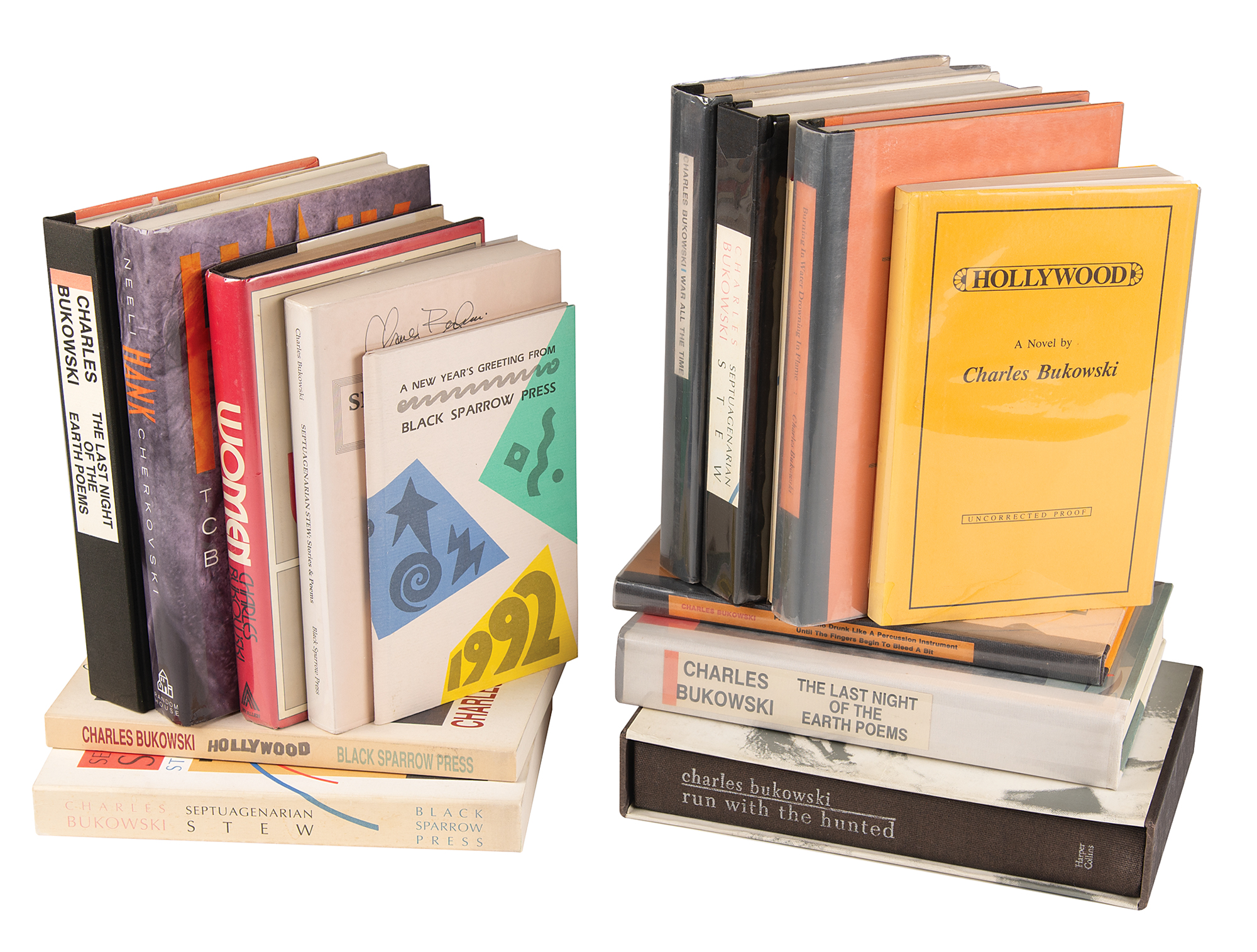 Charles Bukowski Archive of (60+) Autographs, with Letters,