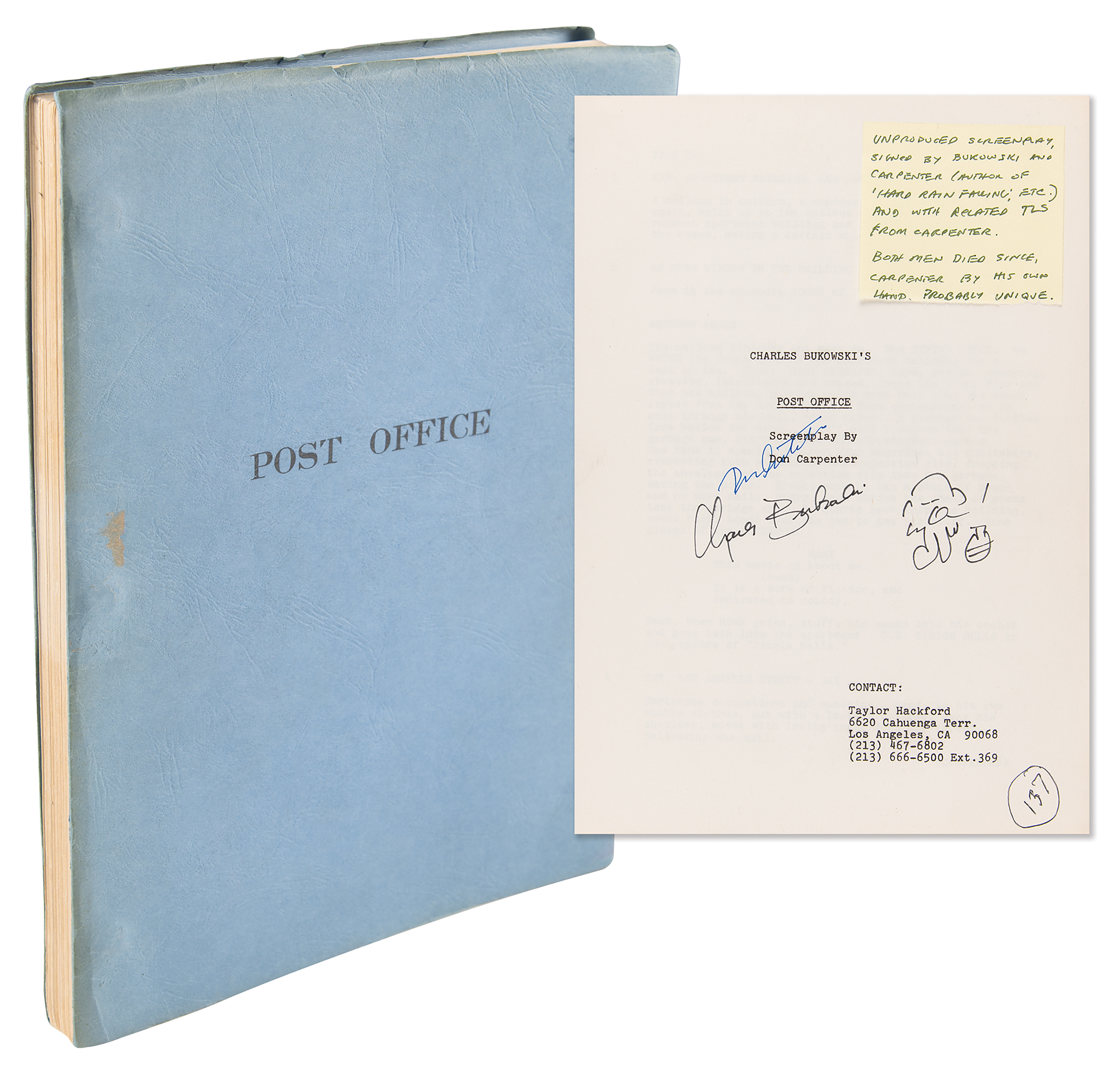 Charles Bukowski Archive of (60+) Autographs, with Letters,