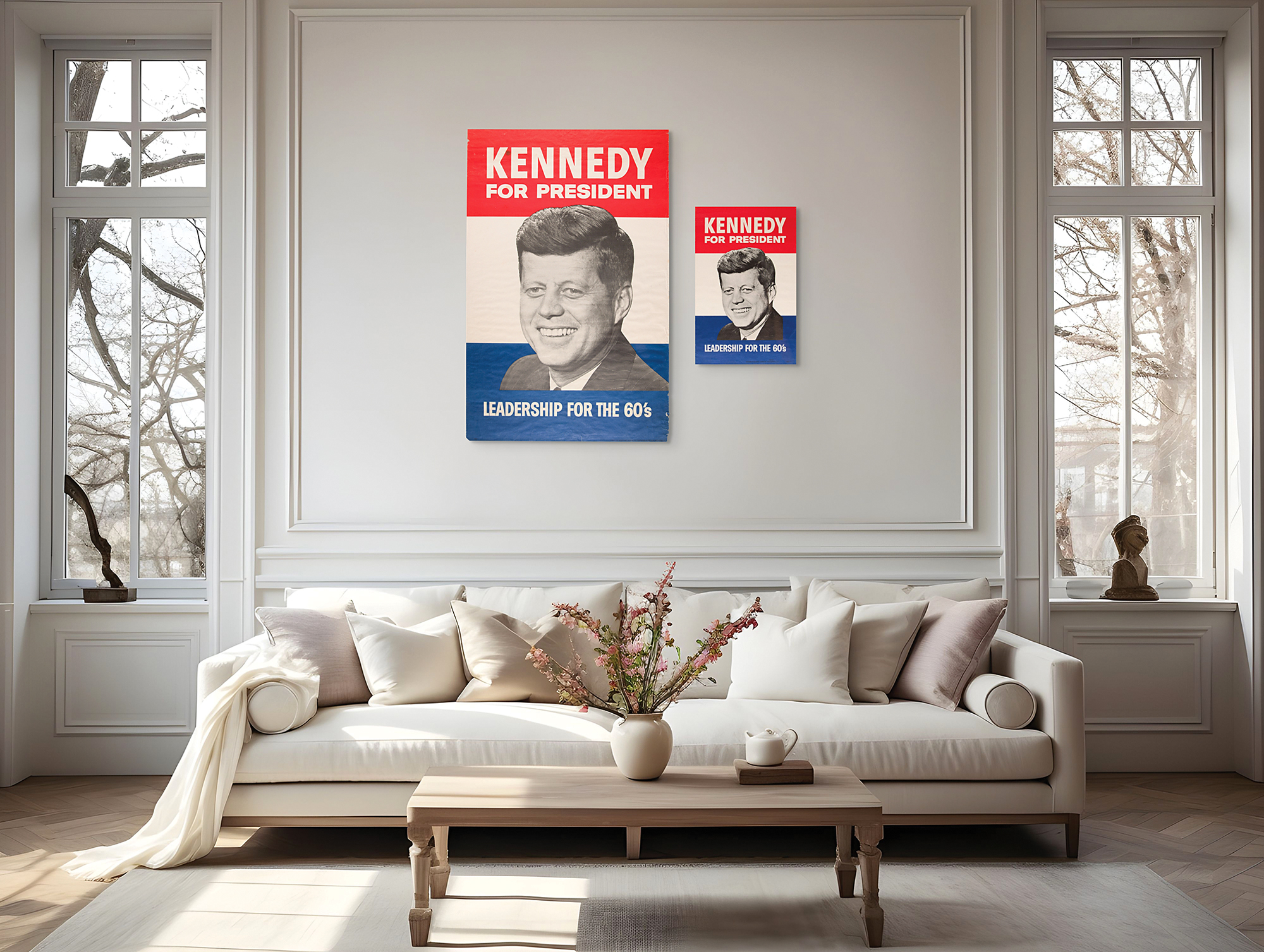 John F. Kennedy (2) Original 1960 Campaign Posters - "Kennedy for