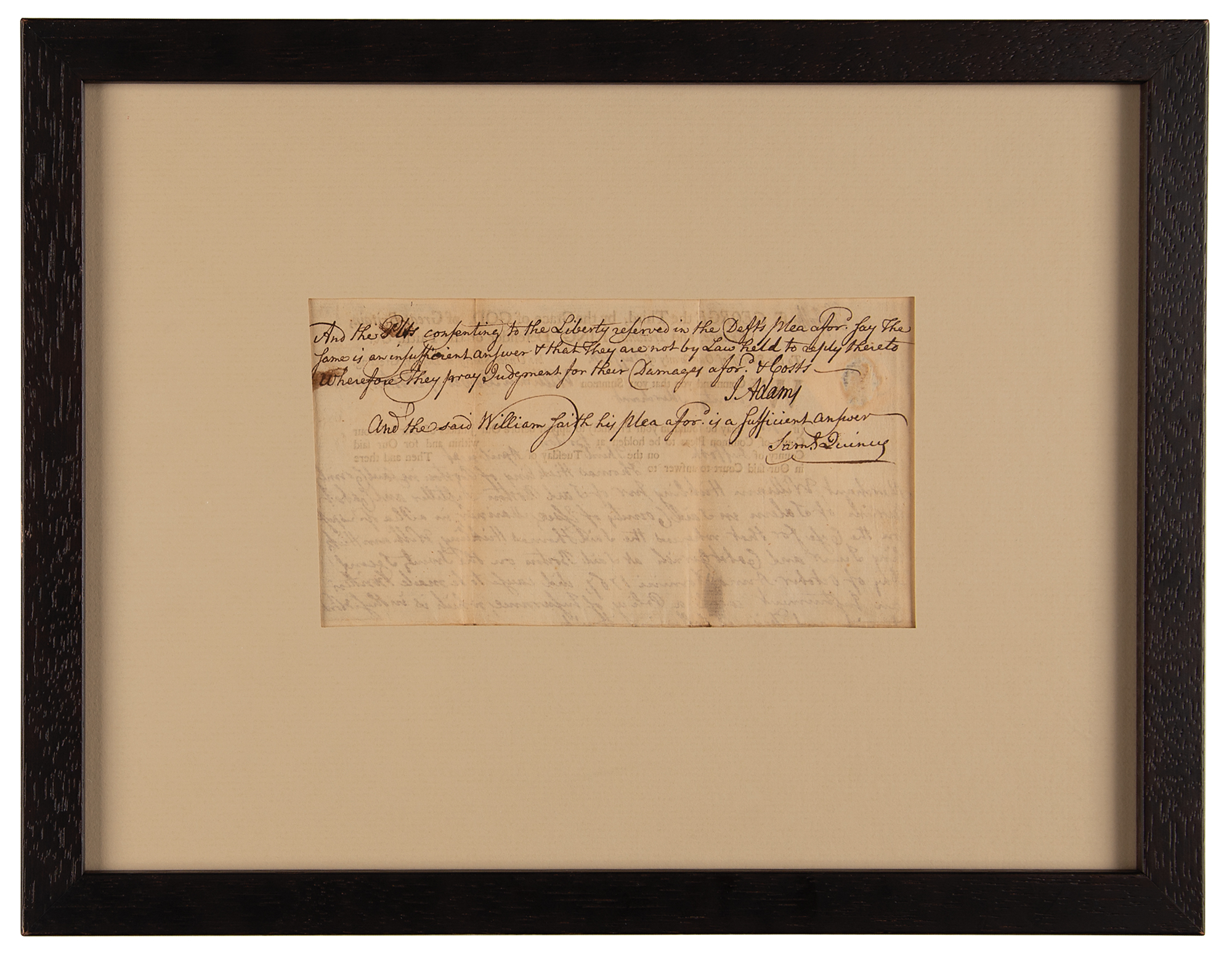 John Adams Autograph Endorsement Signed | RR Auction