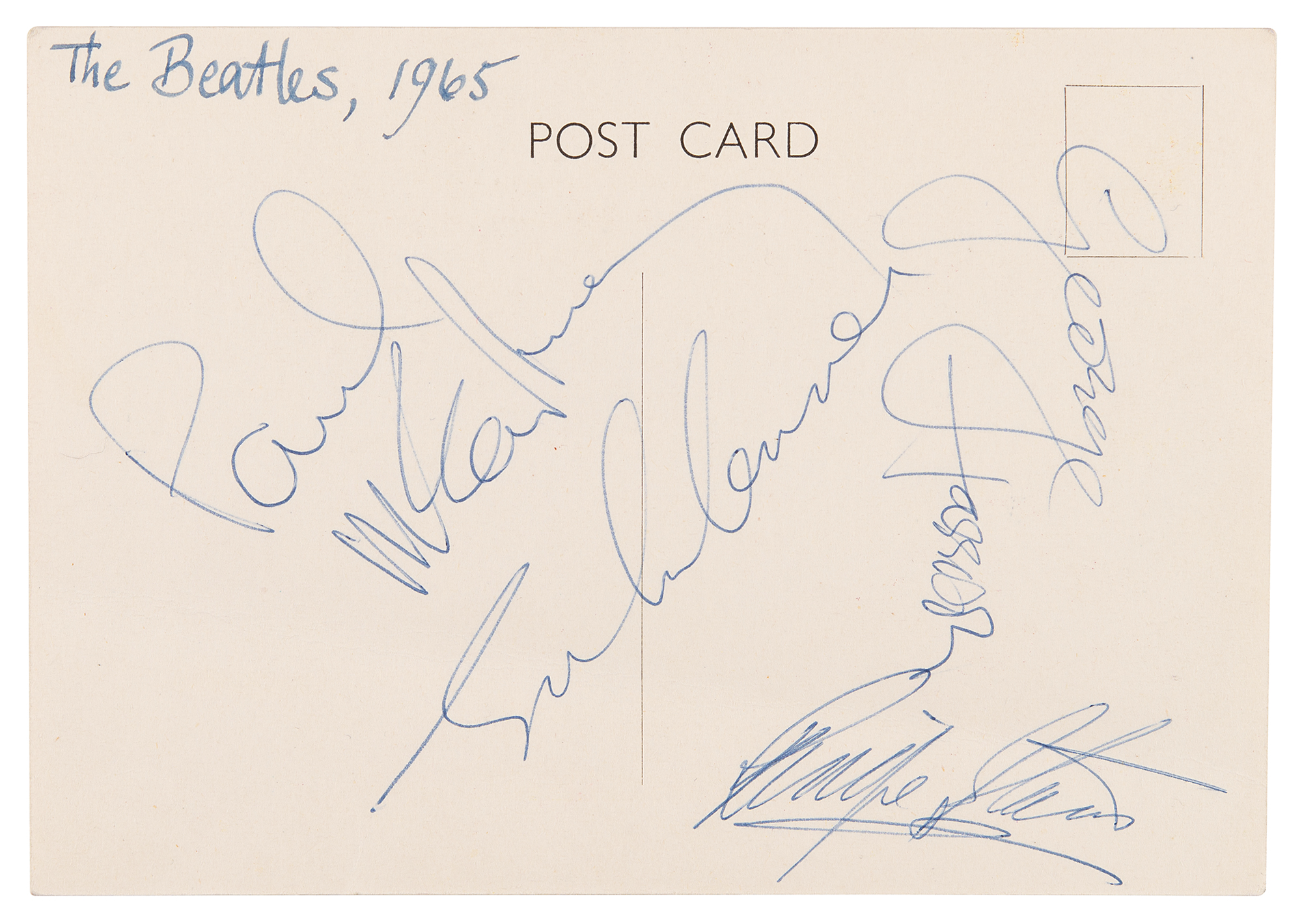 Beatles Signatures - Obtained at The Connaught Hotel in London (1965)