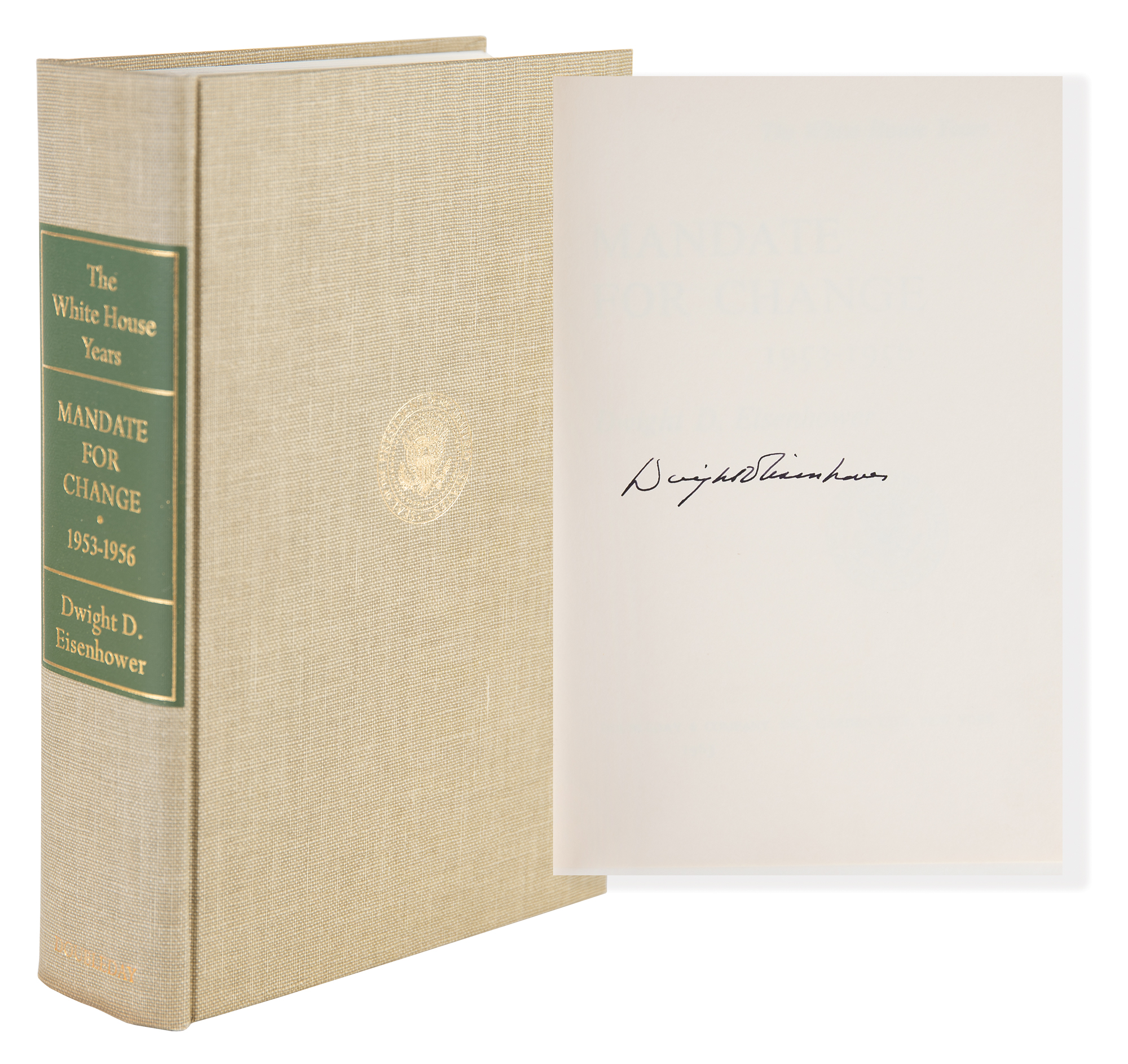 Dwight D. Eisenhower Signed Book - Mandate for Change | RR Auction