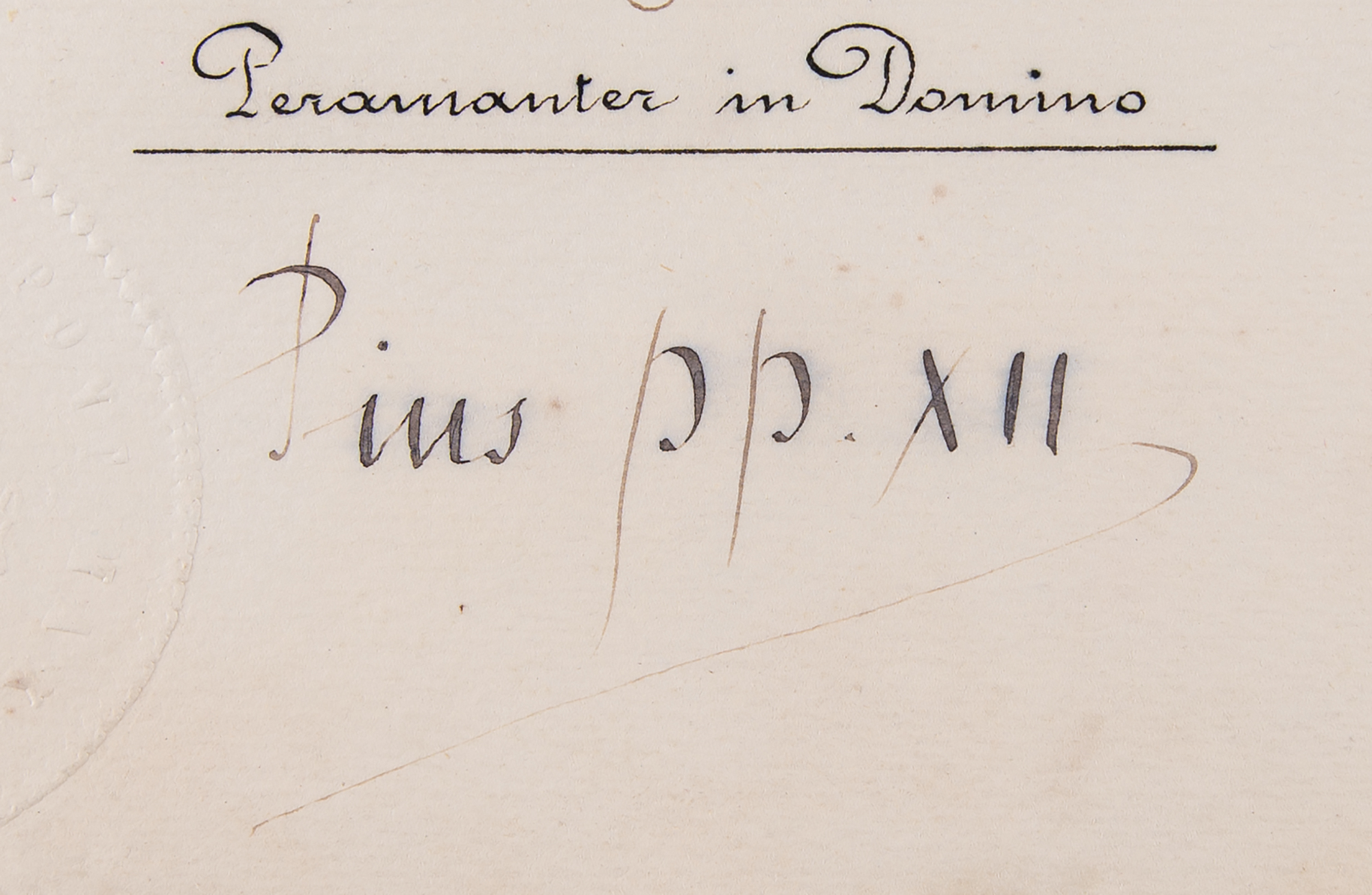 Pope Pius XII Signed Apostolic Blessing | RR Auction