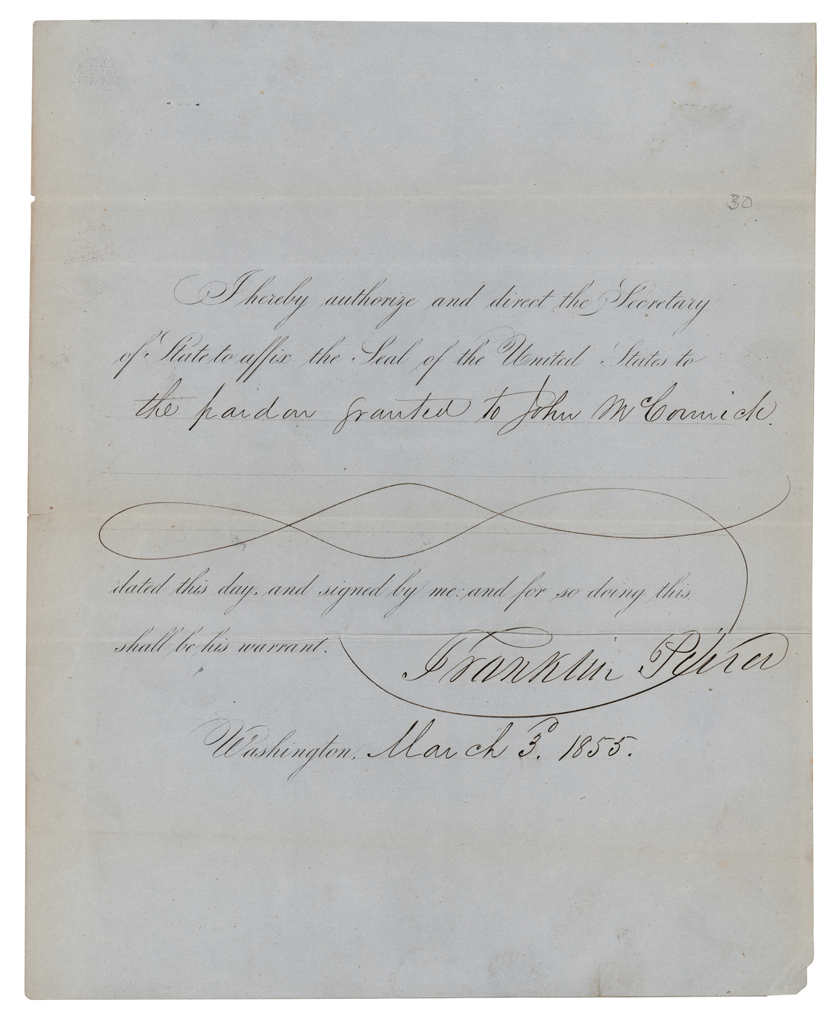 Franklin Pierce Document Signed as President | RR Auction