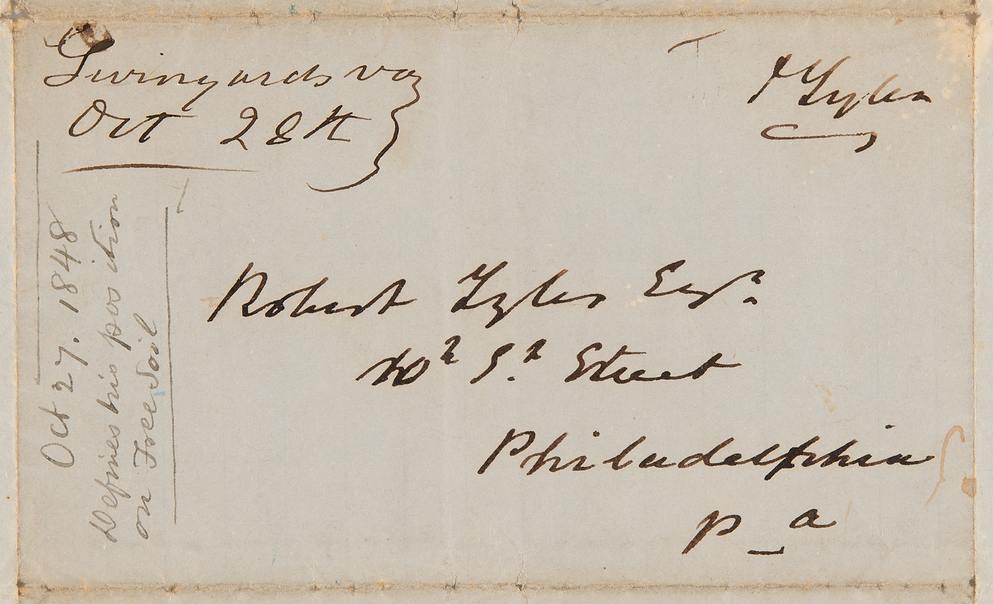 John Tyler Autograph Letter Signed Twice on the 1848 Presidential