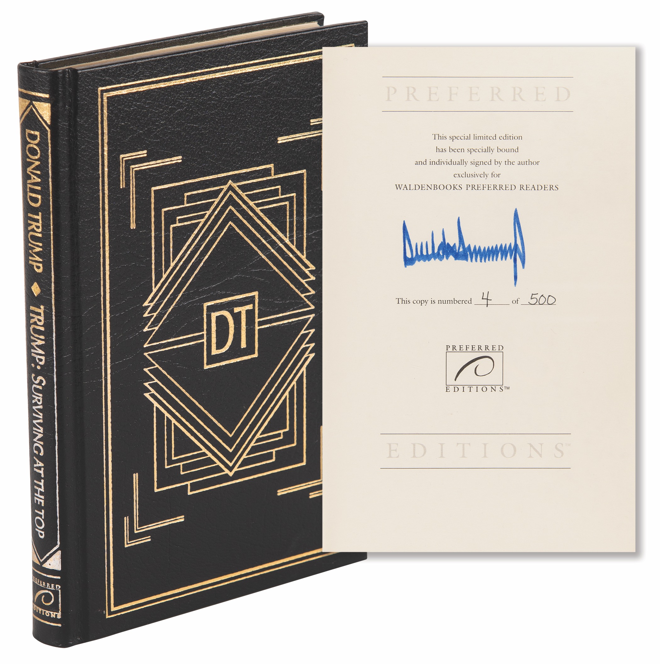 Donald Trump Signed Book - Trump: Surviving at the Top (Ltd. Ed.