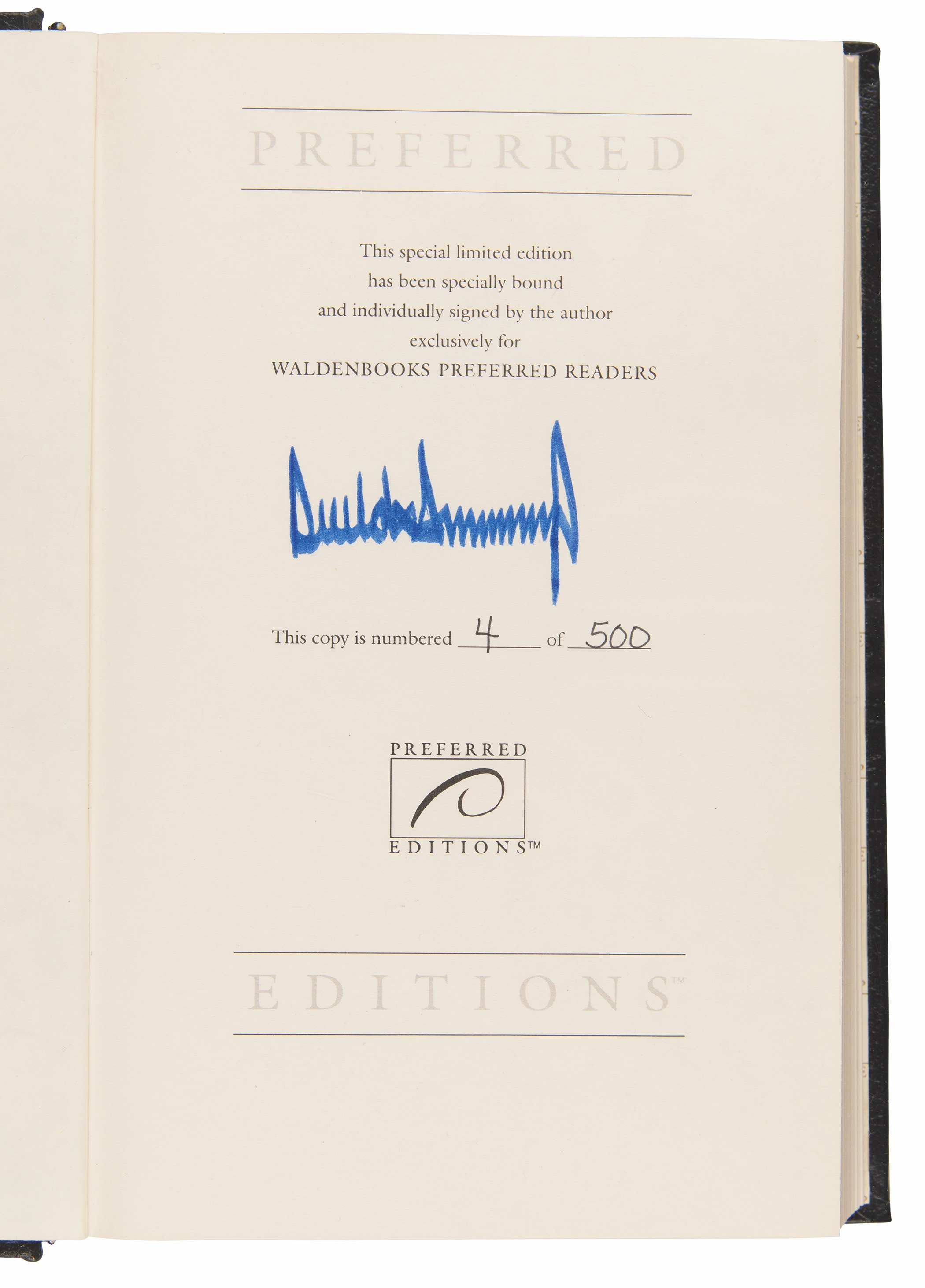 Donald Trump Signed Book - Trump: Surviving at the Top (Ltd. Ed.
