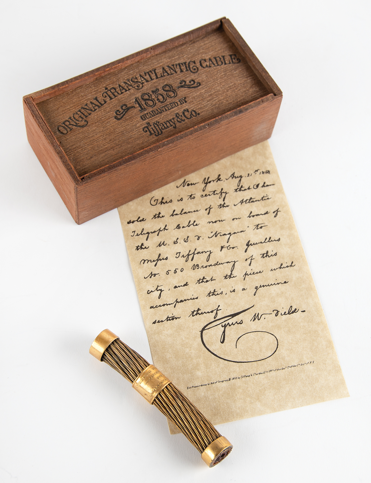 Transatlantic Telegraph Cable Relic by Tiffany's | RR Auction