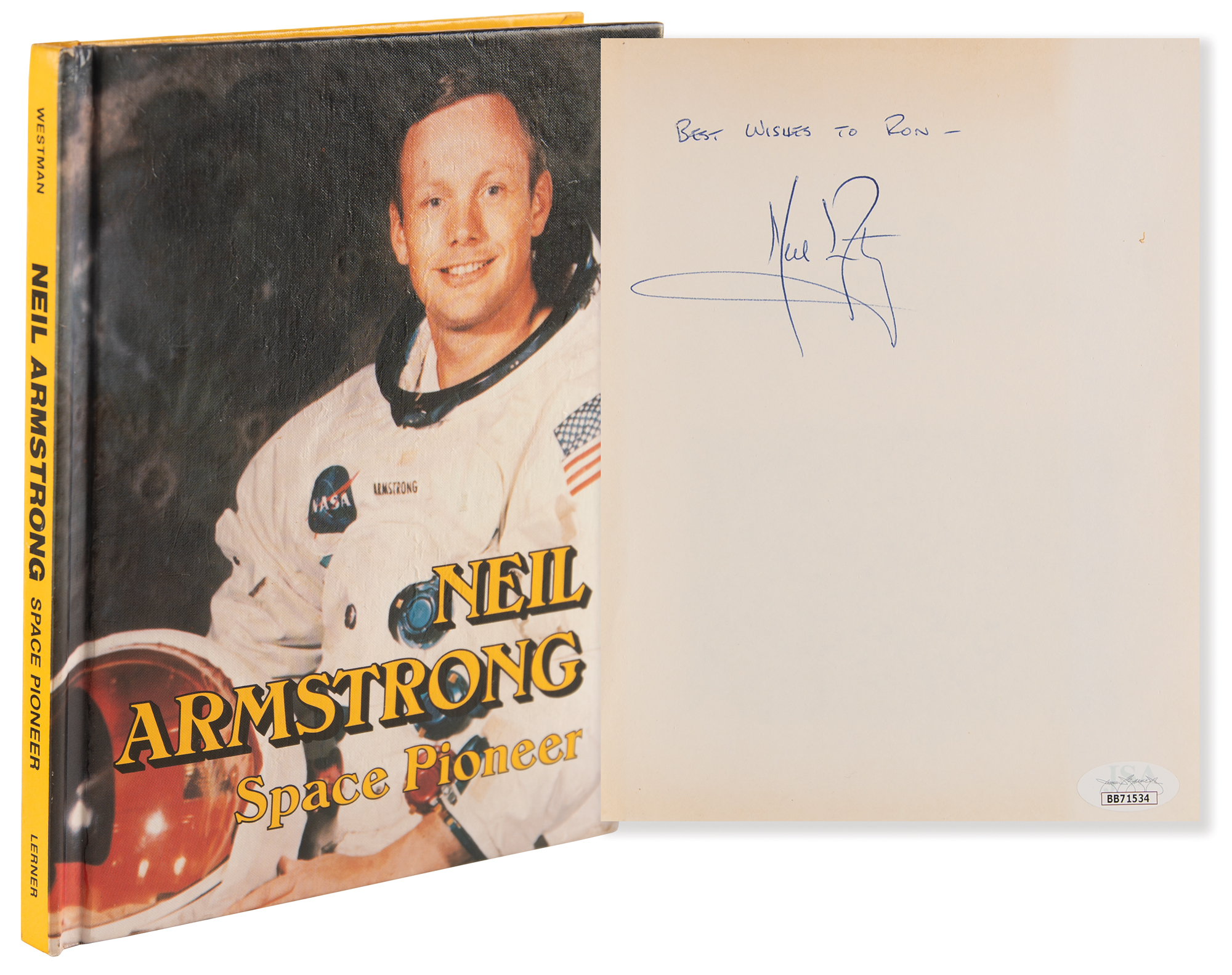 Neil Armstrong Signed Book - Neil Armstrong: Space Pioneer | RR