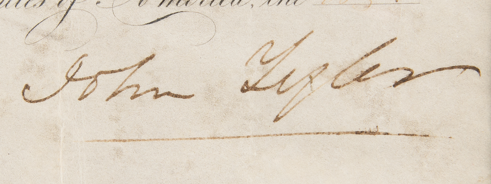 John Tyler Partial Document Signed as President | RR Auction