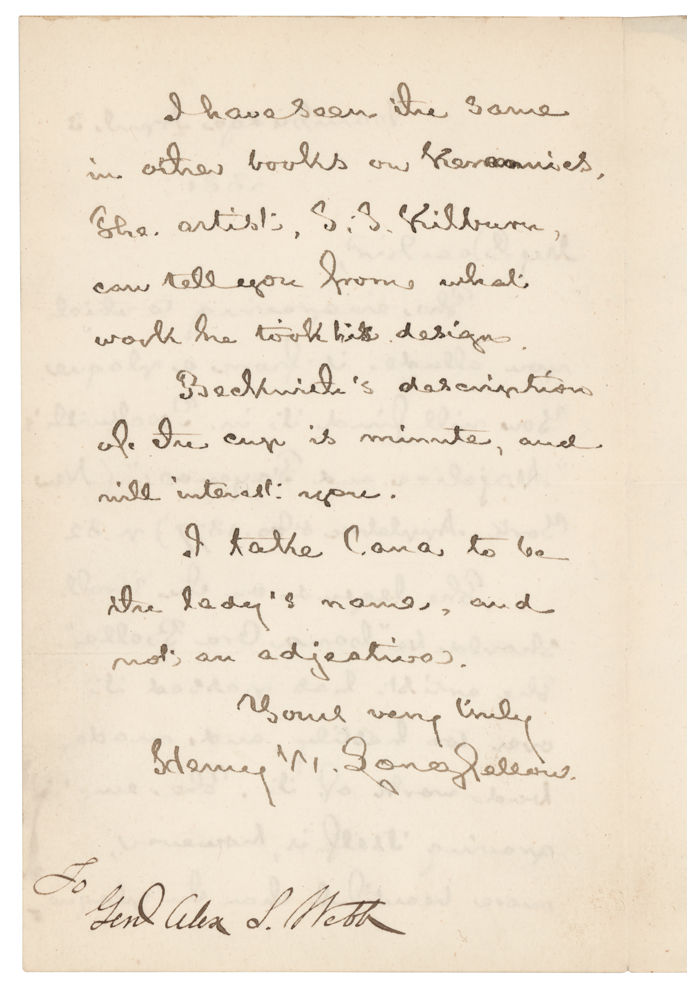 Henry Wadsworth Longfellow Autograph Letter Signed on Ceramics | RR