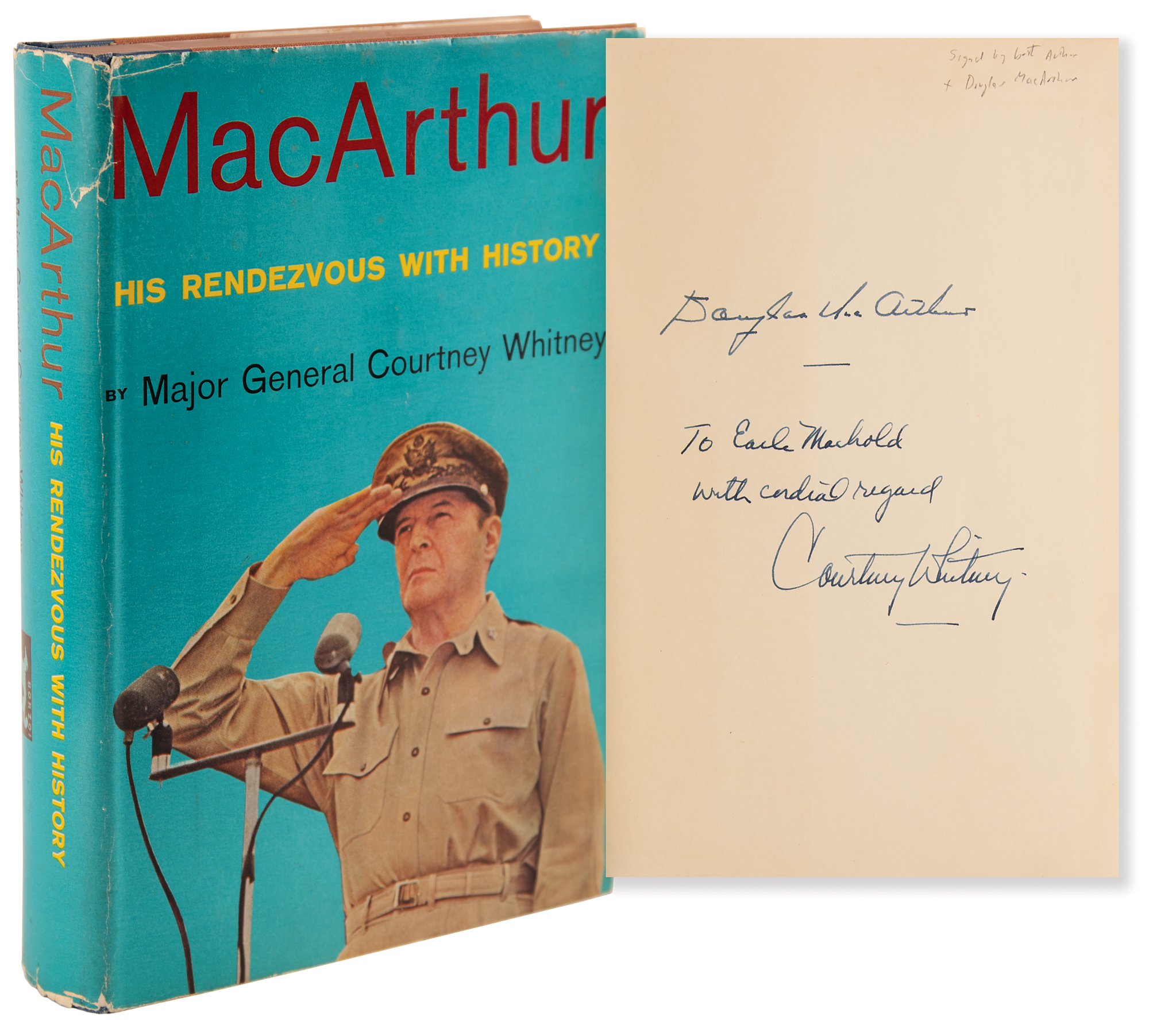 Douglas MacArthur Signed Book - MacArthur: His Rendezvous With History