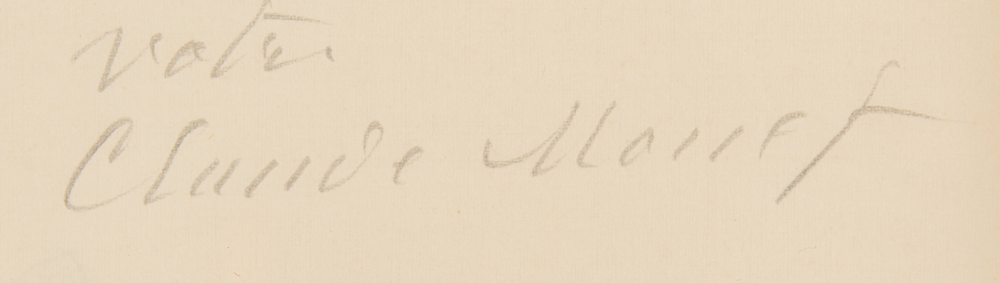 Claude Monet Autograph Letter Signed to Novelist Lucien Descaves, a