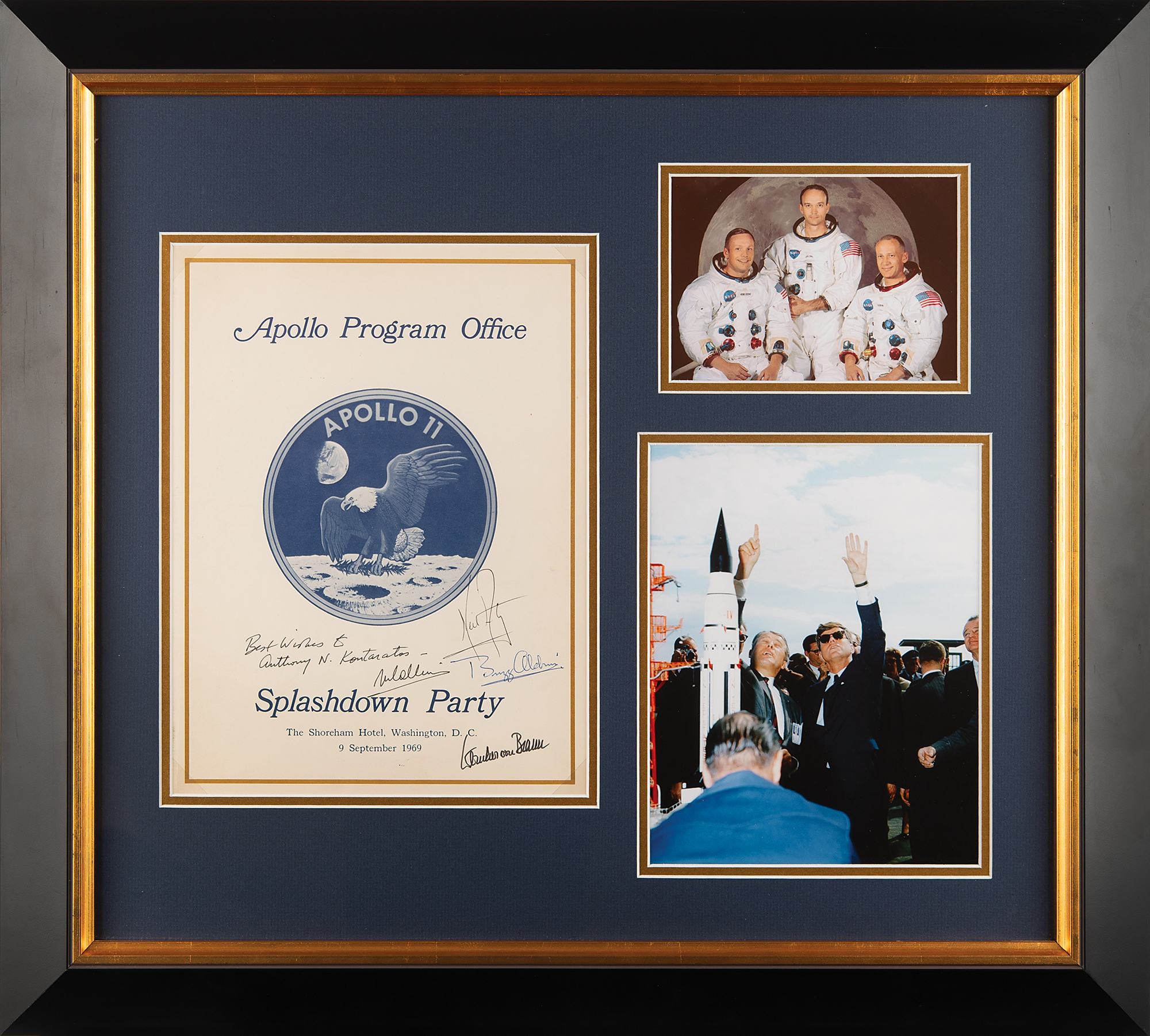 Apollo 11 and Wernher von Braun Signed ‘Splashdown Party’