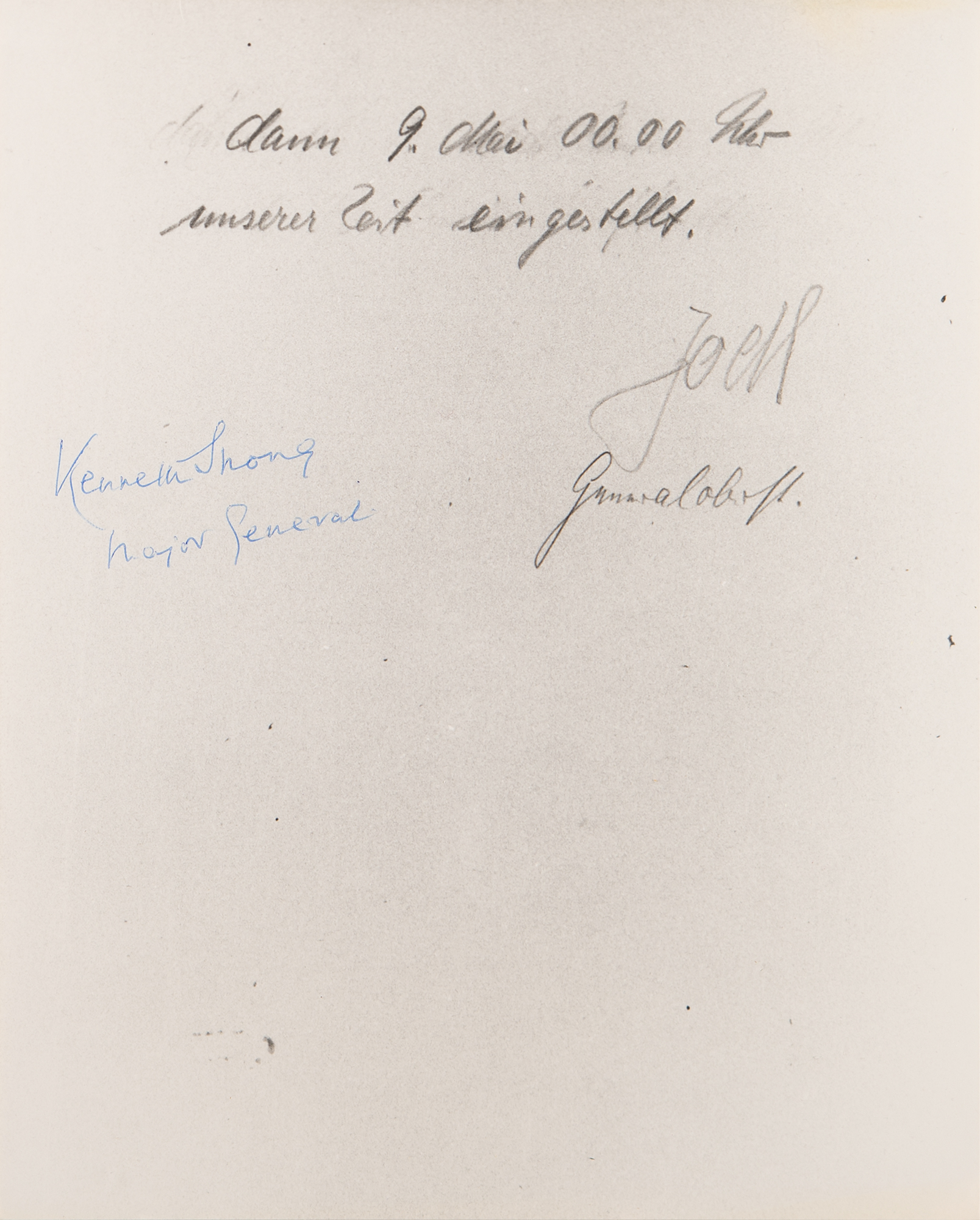 Alfred Jodl Signed Manuscript Radiotelegram Drafts to Reich President