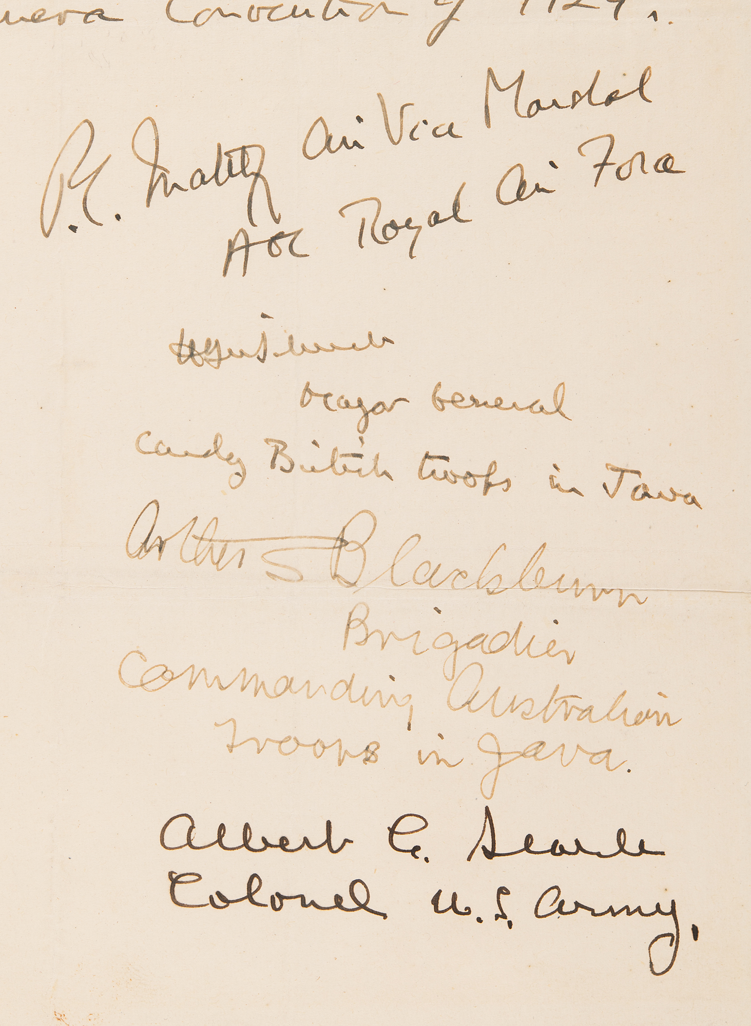 Allied 'Instrument of Surrender' Document to the Japanese at Java