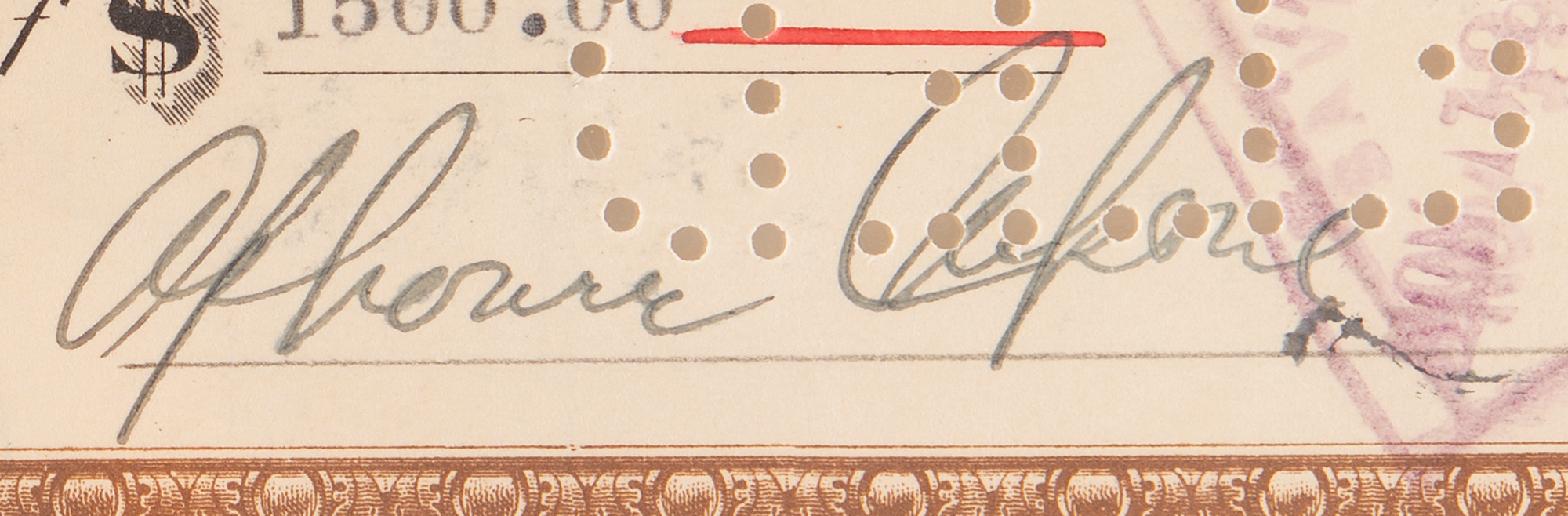 Al Capone Rare 1926 Twice-Signed 'Gold Coin' Chicago Bank Document