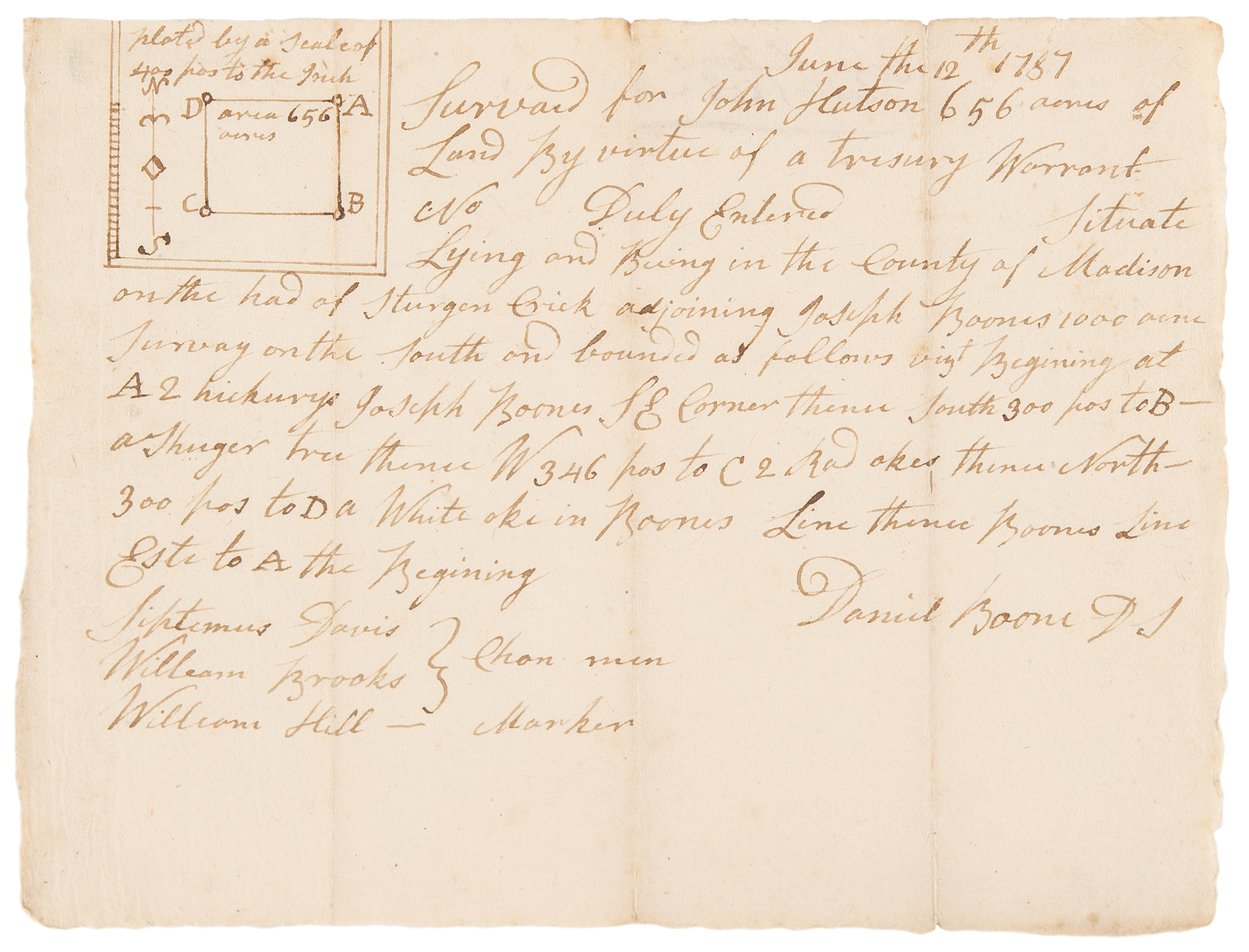 Daniel Boone Autograph Document Signed | RR Auction