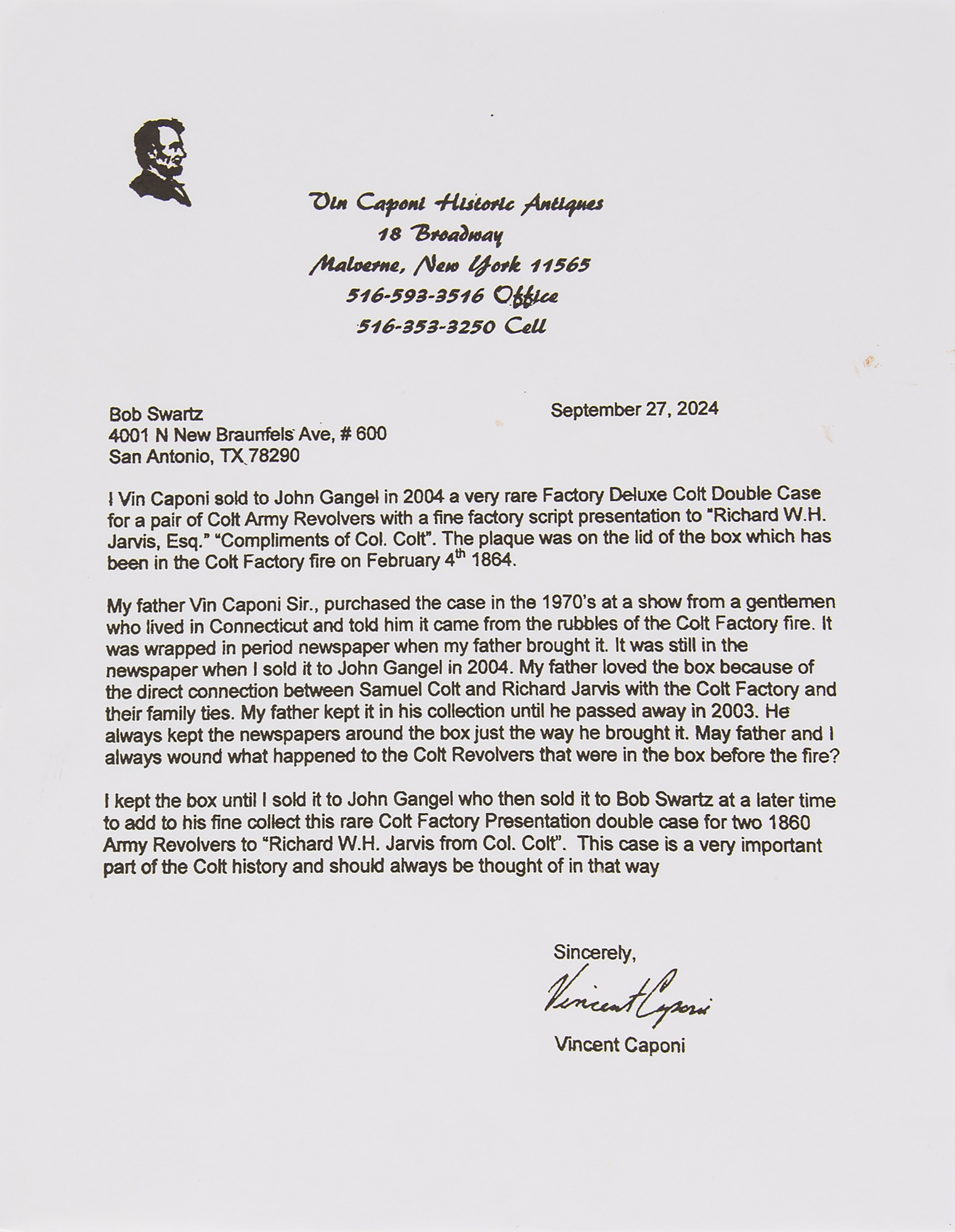 Colt Armory Double 1860 Army Presentation Case - A Charred Relic