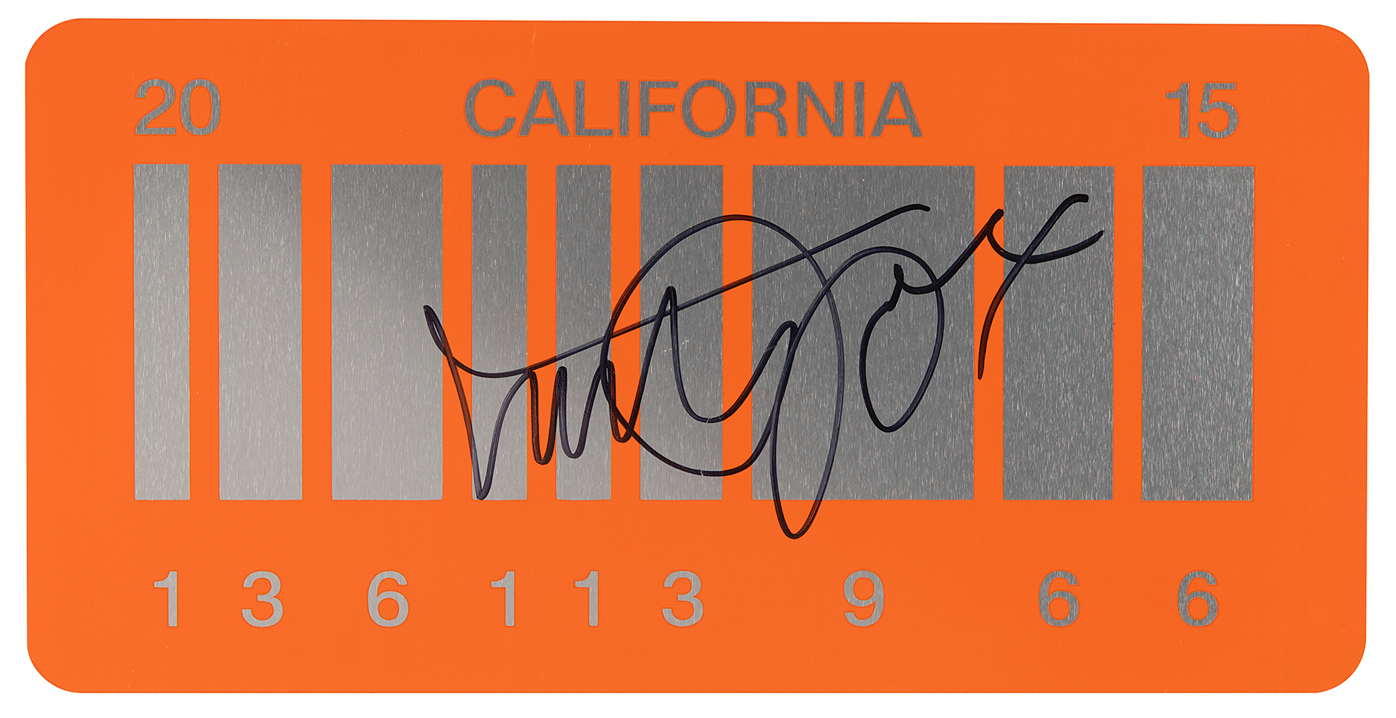 Michael J. Fox Signed 'Back to the Future Part II' License Plate | RR