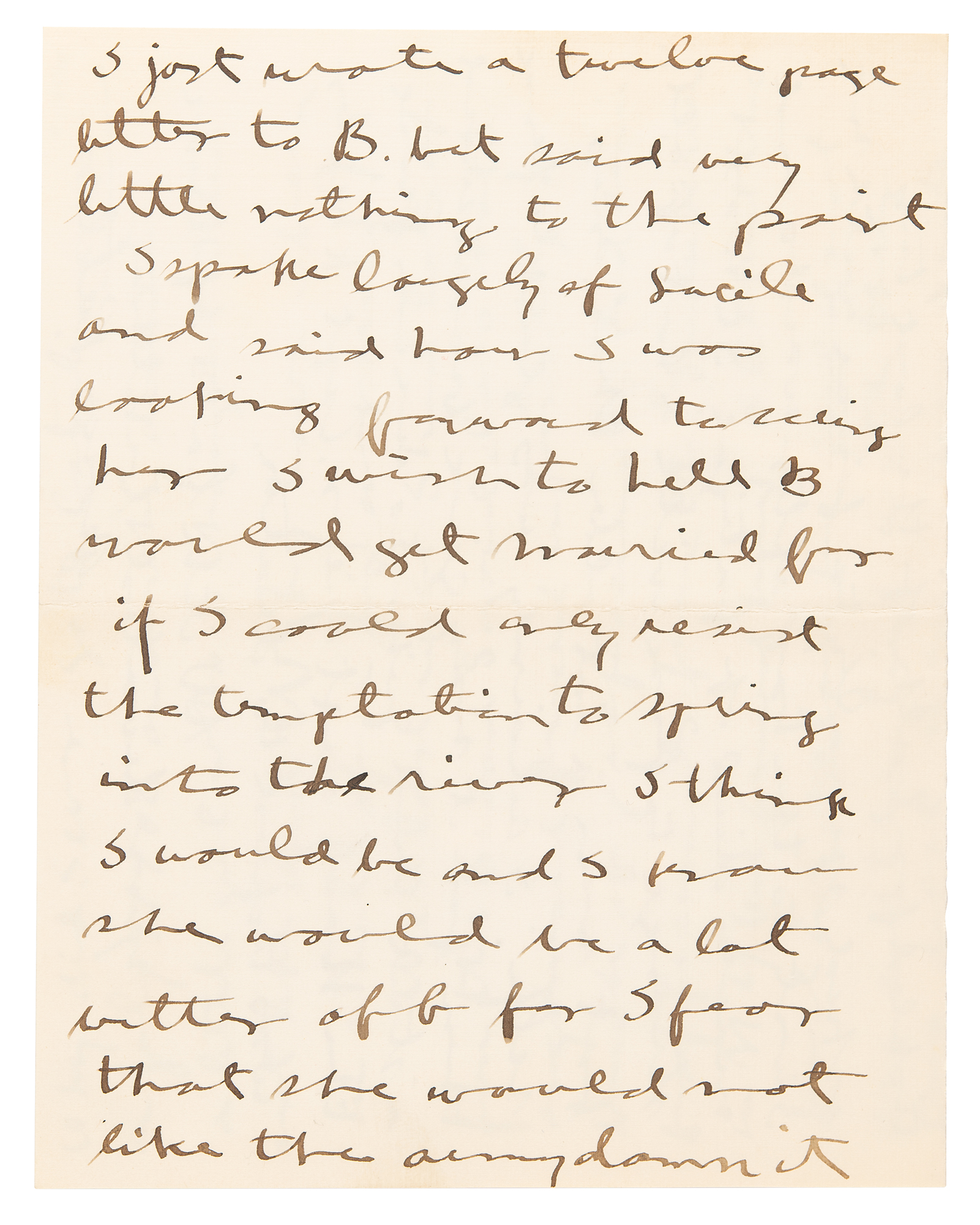 George S. Patton Autograph Letter Signed from West Point on His Future